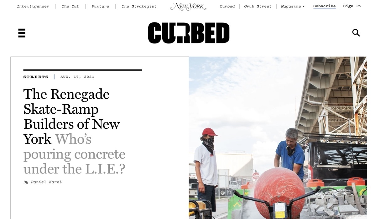 New York DIYs featured on CURBED (2021) - NYSkateboarding.com